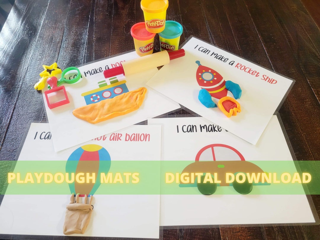 Transportation Learning Play Dough Mats Printable Preschool Activities ...