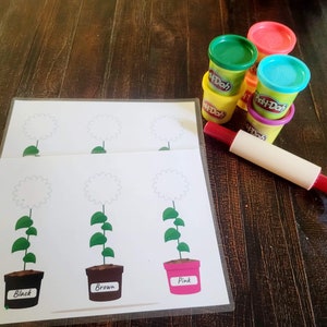 Color Matching Play Dough Mats Printable Preschool Activities Fine ...