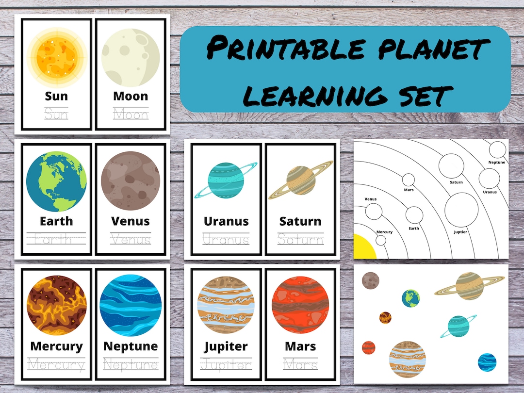 Space and Planet Learning, Planets Matching Activity, Toddler Busy Book ...