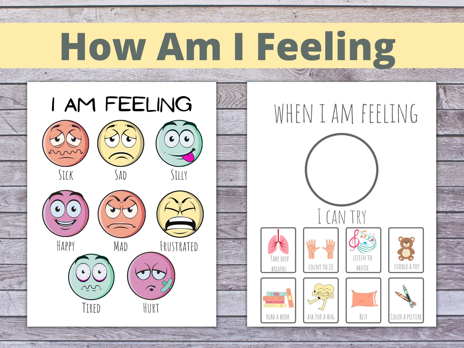 Calm Down Corner Kit: Kids Emotional Regulation, Mindfulness (printable ...
