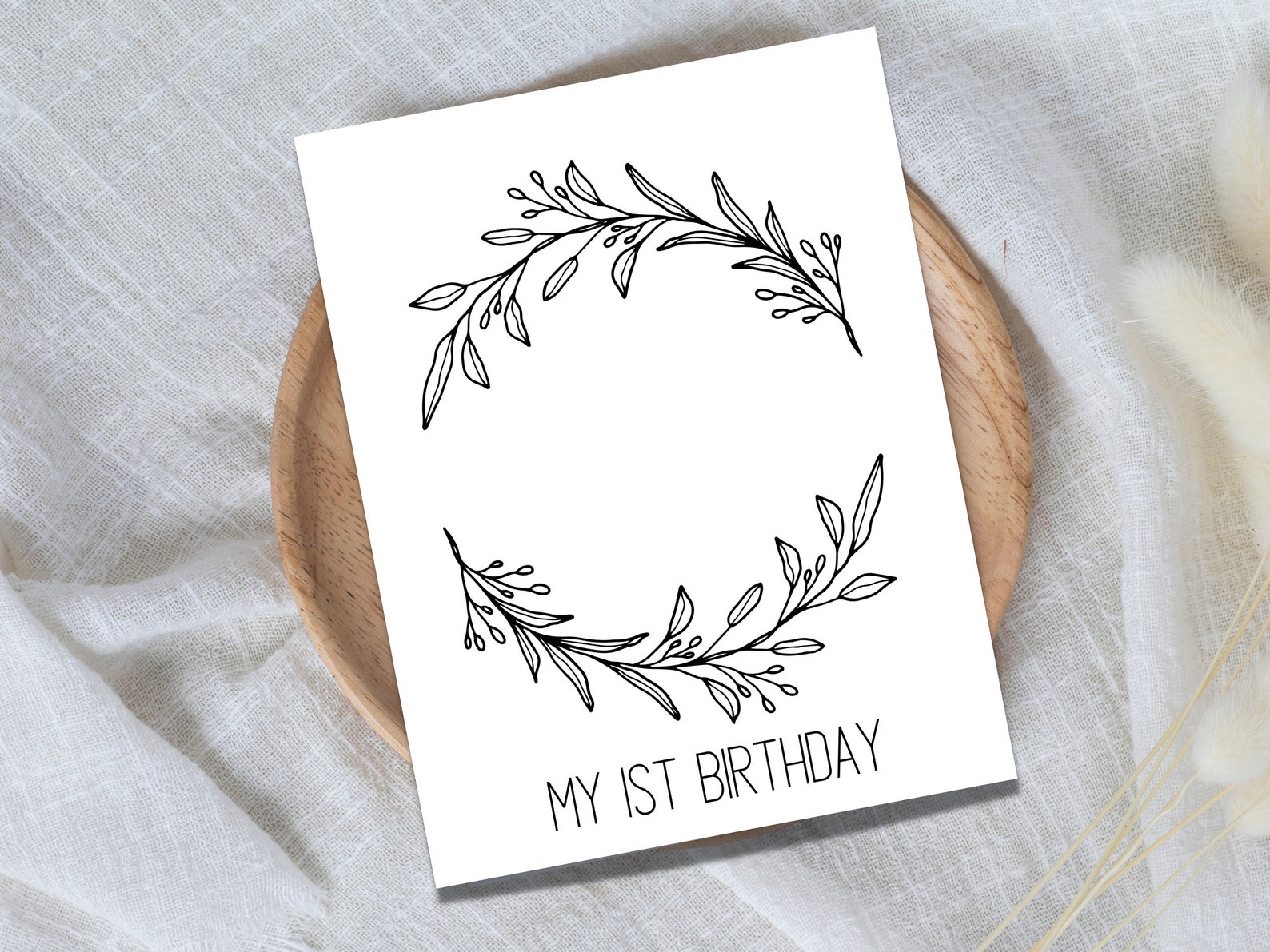 First Birthday Handprint Art: Baby Keepsake (PDF Download) - Etsy