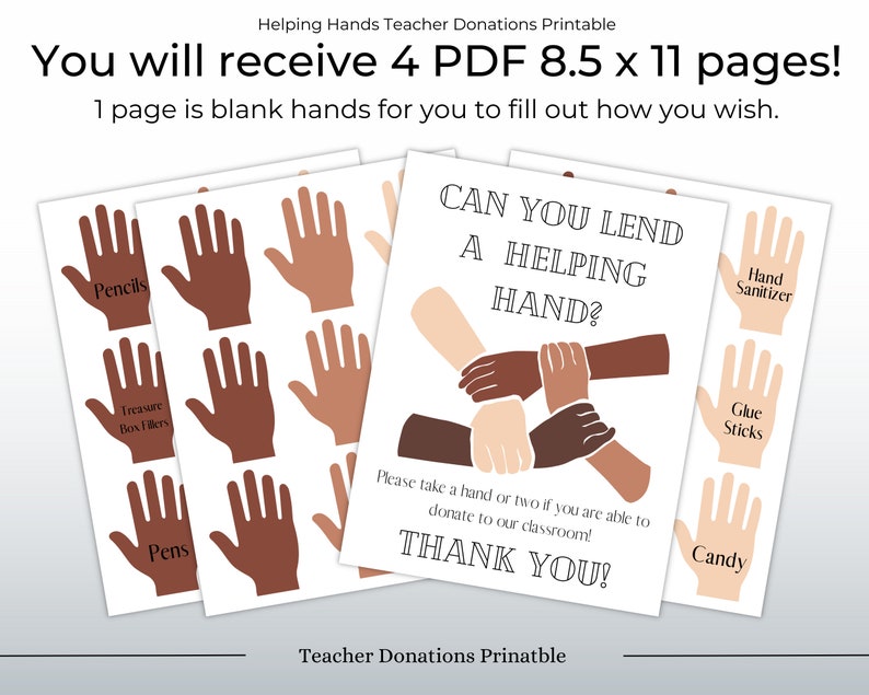 Meet the Teacher Donation Printable: Classroom Supplies (digital ...