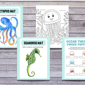 Ocean Themed Preschool/ Kindergarten Learning Bundle, Ocean Printable ...