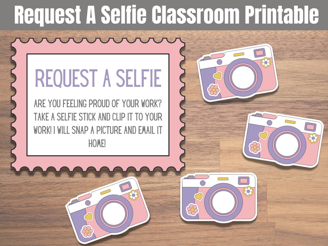 Teacher Request A Selfie Printable: Classroom Decor (digital Download ...