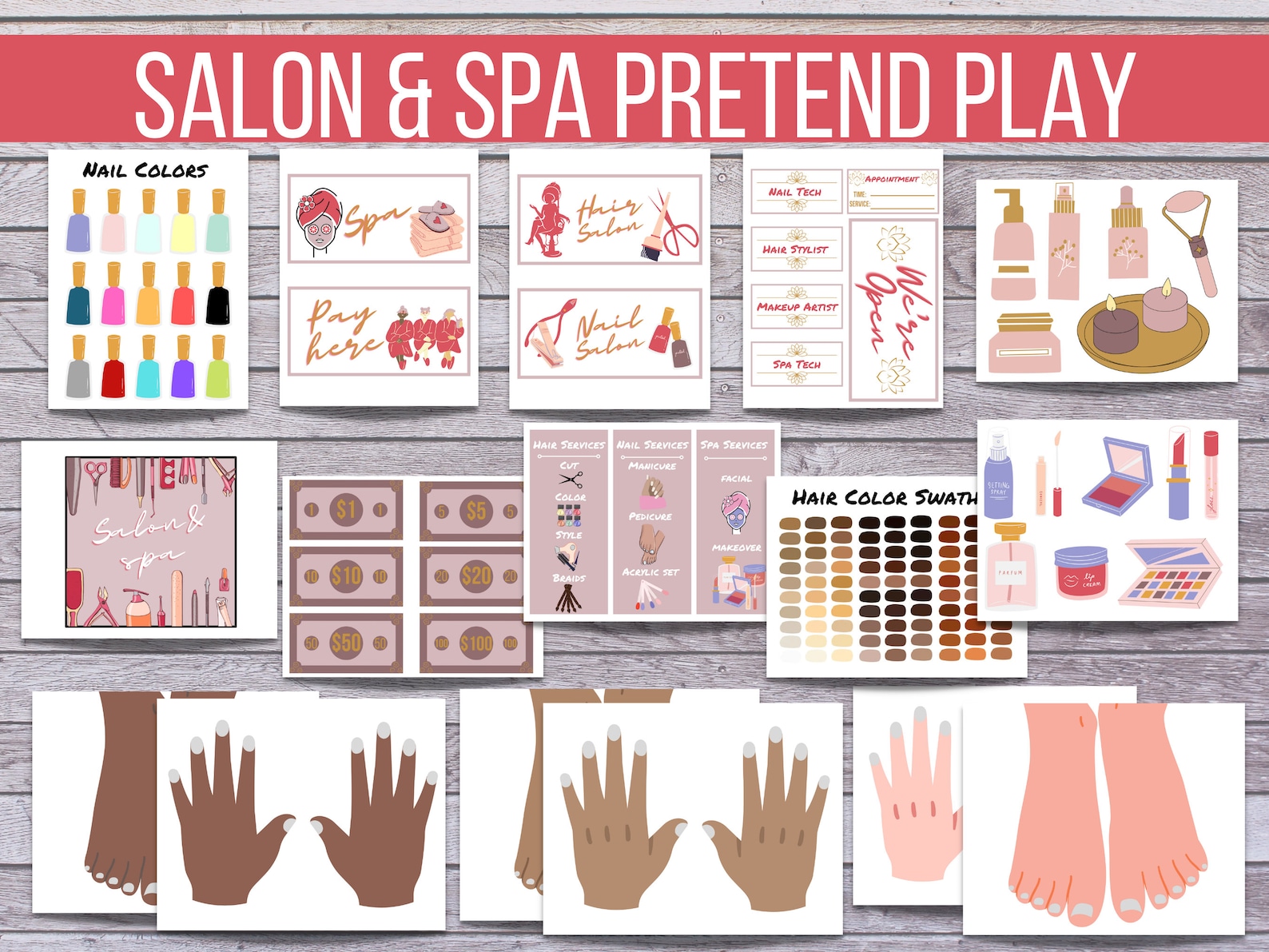 Salon and Spa Dramatic Play, Pretend Play, Classroom Dramatic Play ...