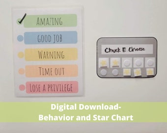 Personalizable Behavior Reward Chart Printable Homeschool, Preschool ...