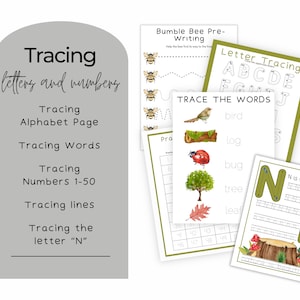 Nature Themed Preschool/ Kindergarten Learning Bundle, Nature Printable ...