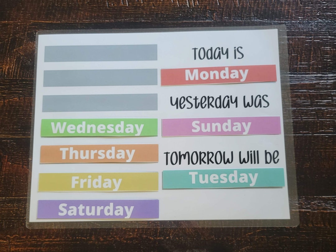 Printable, Days of the Week Activity, Toddler Busy Book Pages, Learning ...