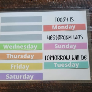 Printable, Days of the Week Activity, Toddler Busy Book Pages, Learning ...