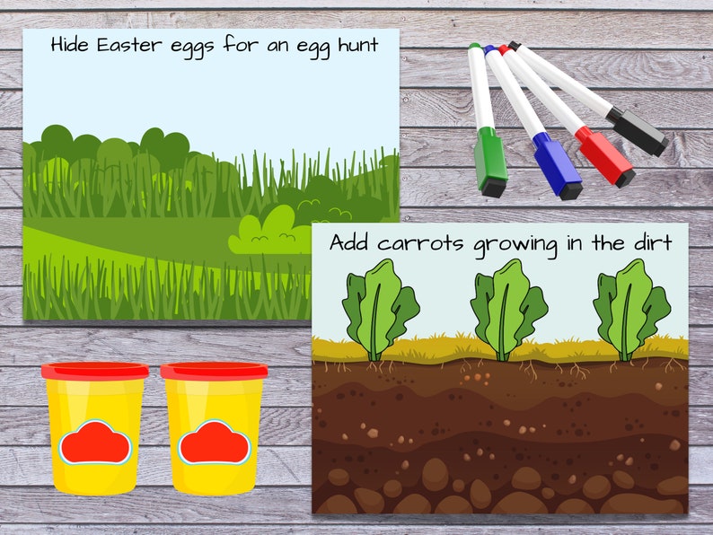 Easter Spring Play Doh Mats, Visual Cards, Fine Motor Skills Activity ...