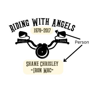 In Loving Memory Motorcycle Decal, Biker Remembrance Sticker ...