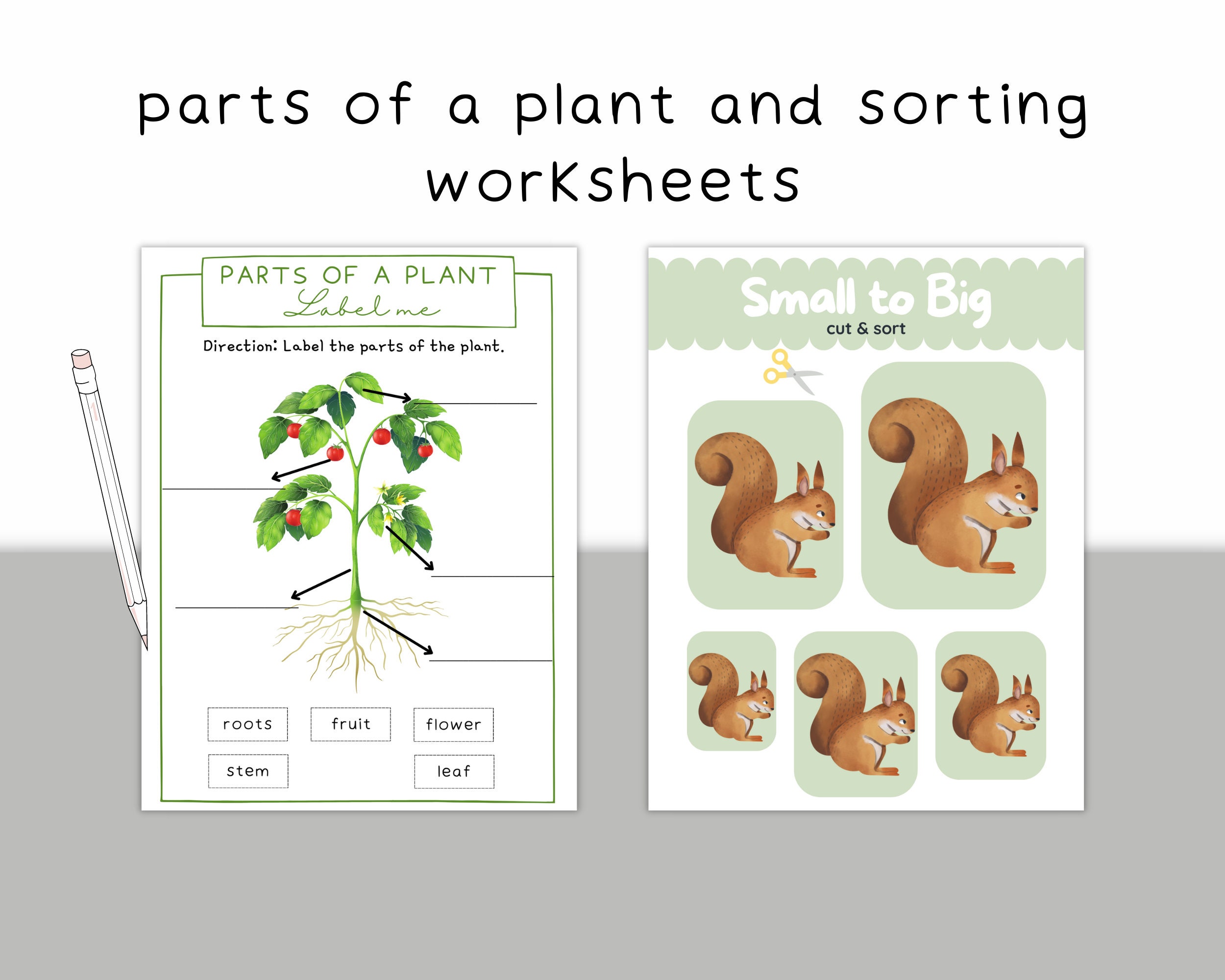 Nature Themed Preschool/ Kindergarten Learning Bundle, Nature Printable ...