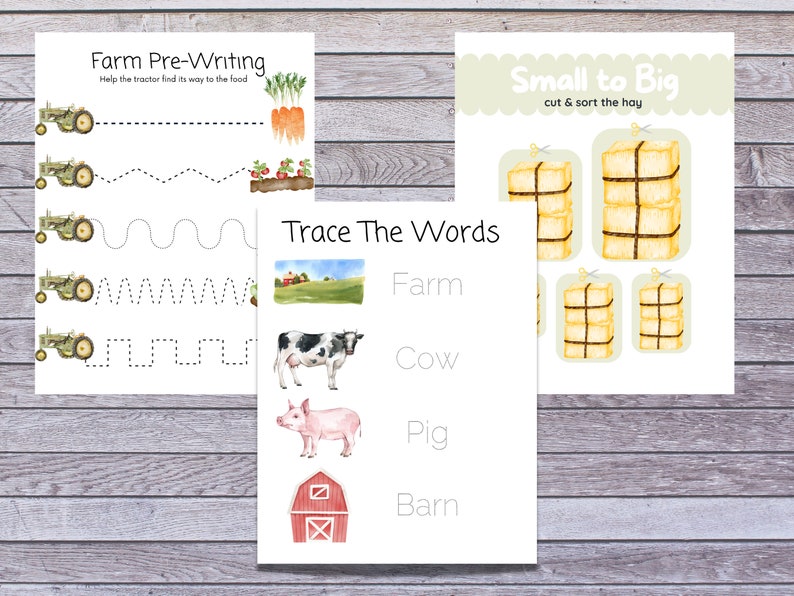 Farm Themed Preschool/ Kindergarten Learning Bundle Spring - Etsy