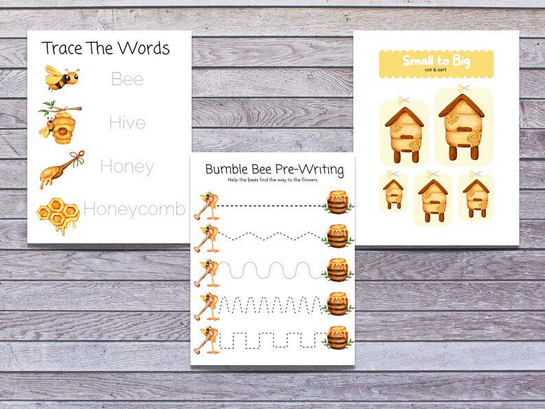 Bee Themed Preschool/ Kindergarten Learning Bundle Spring - Etsy