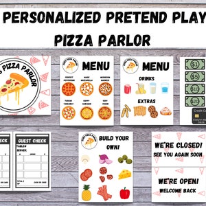 Personalized Pizza Parlor Dramatic Play, Pretend Play, Classroom ...