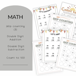 First Grade Morning Menu Bundle, First Grade Printable Worksheets ...