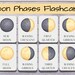 Moon Phases Flashcards, Homeschool Montessori Materials, Toddler Flash ...
