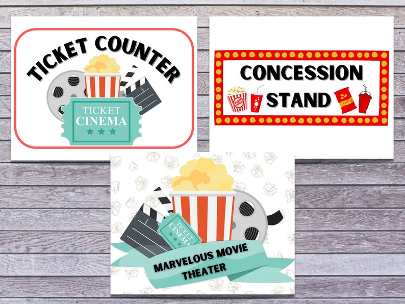 Movie Theater Dramatic Play, Pretend Play, Classroom Dramatic Play ...