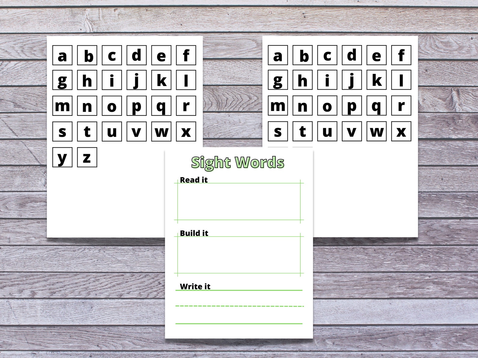 Sight Word Practice Printable Spelling Game Kindergarten - Etsy