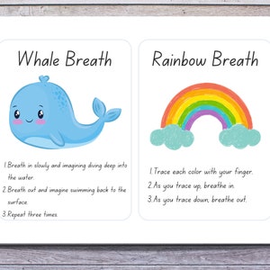 Mindfulness Breathing Exercises Activities for Kids, Breathing Cards ...