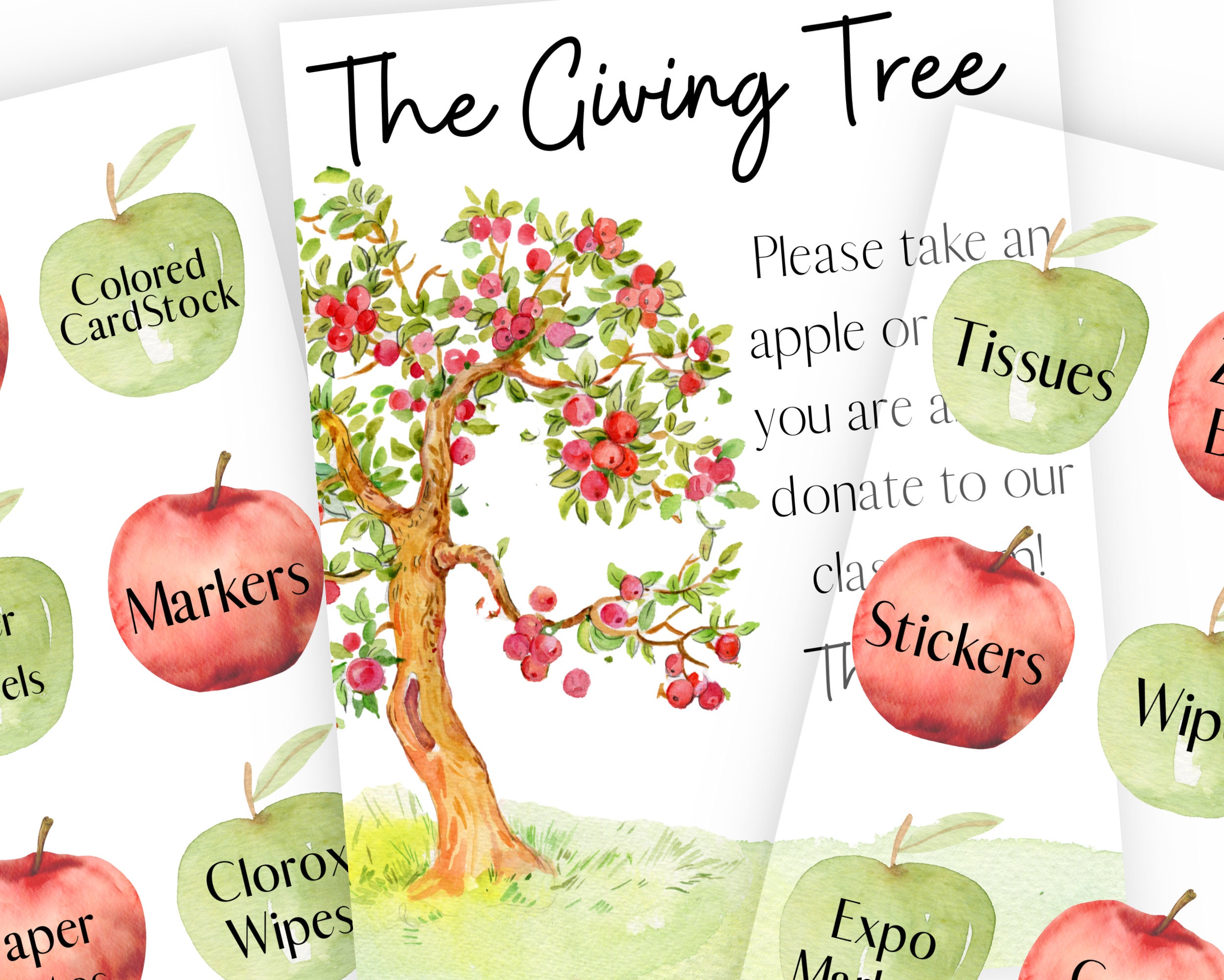 Meet the Teacher Donation Printable: Giving Tree Classroom Decor ...