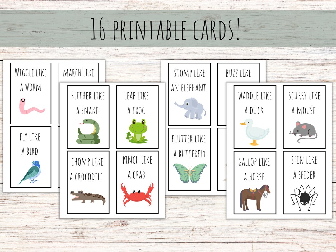 Movement Cards, Movement Activity, Movement Cubes, Action Cards ...