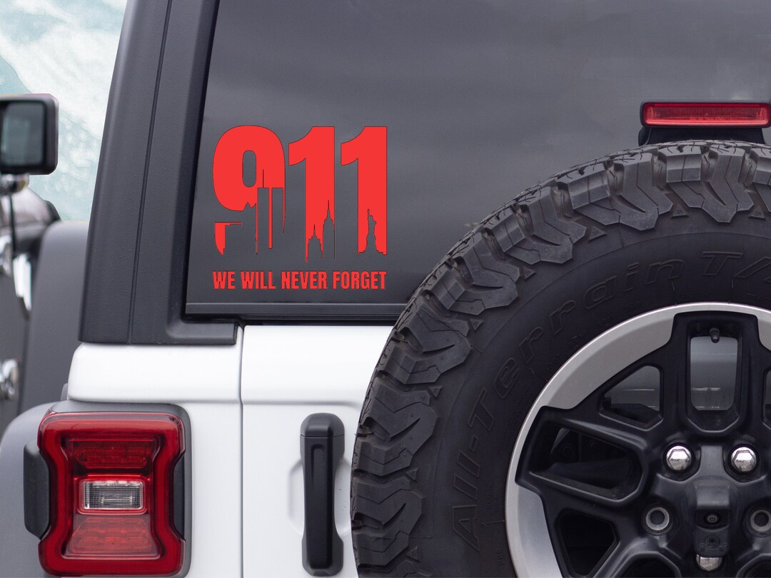 9-11 Memorial Vinyl Car Decal, September 11th Decal, World Trade Center ...