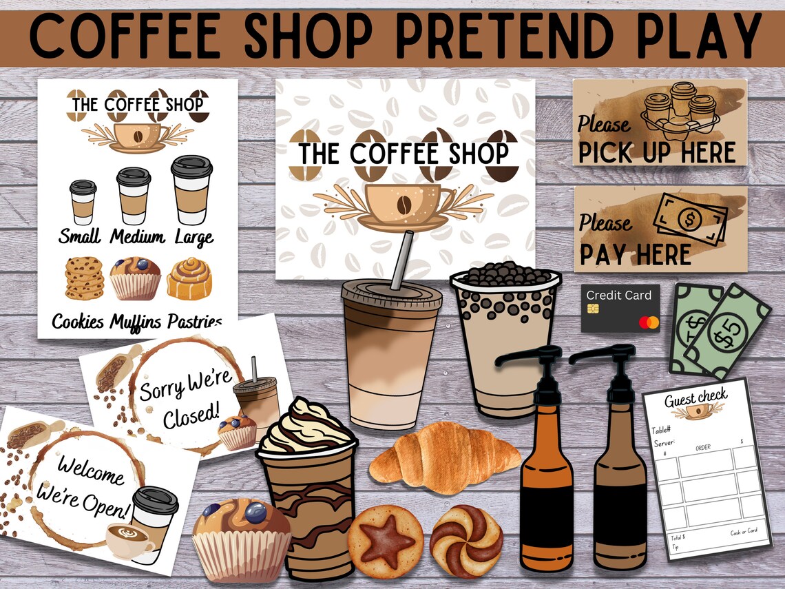 Coffee Shop Dramatic Play, Pretend Play, Classroom Dramatic Play, Home ...