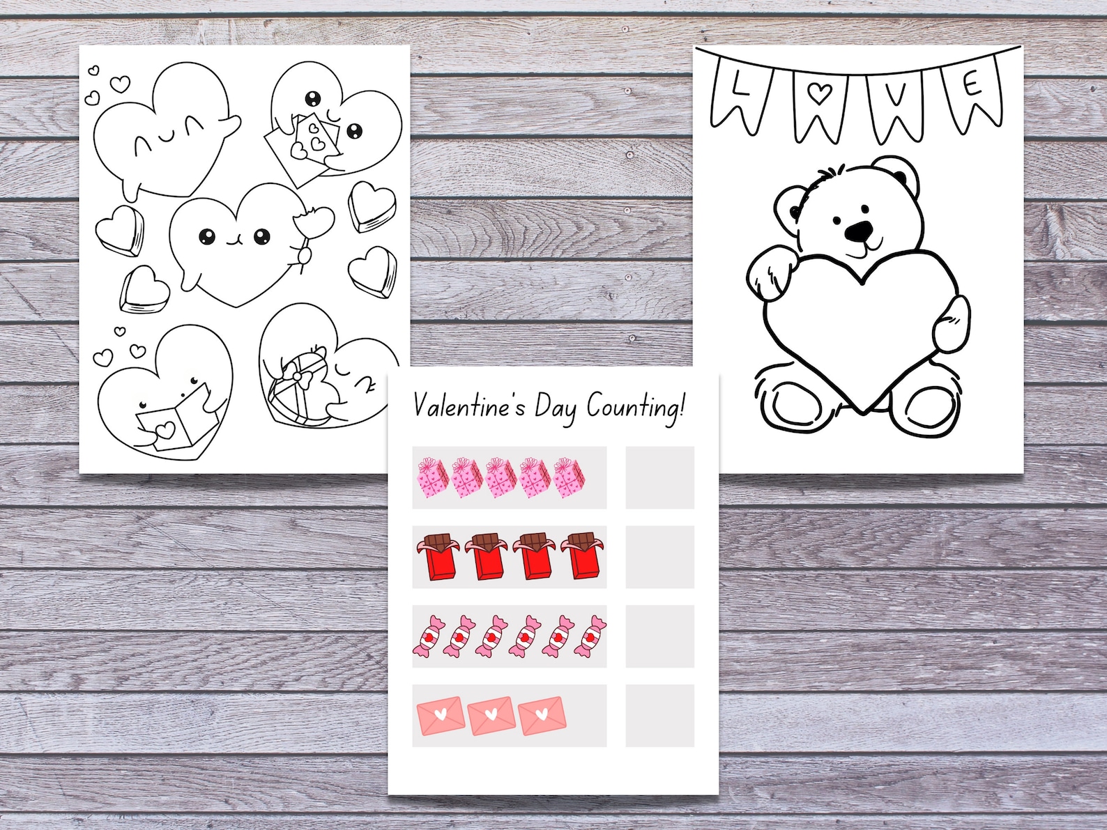 Valentine's Day Bundle, Preschool Printable, Valentine's Day Pintables ...