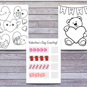 Valentine's Day Bundle, Preschool Printable, Valentine's Day Pintables ...