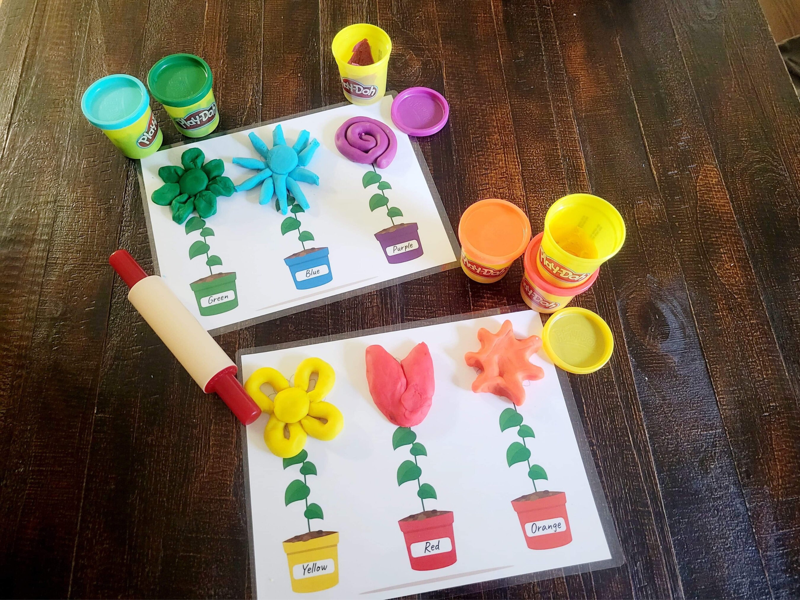 Color Matching Play Dough Mats Printable Preschool Activities | Etsy