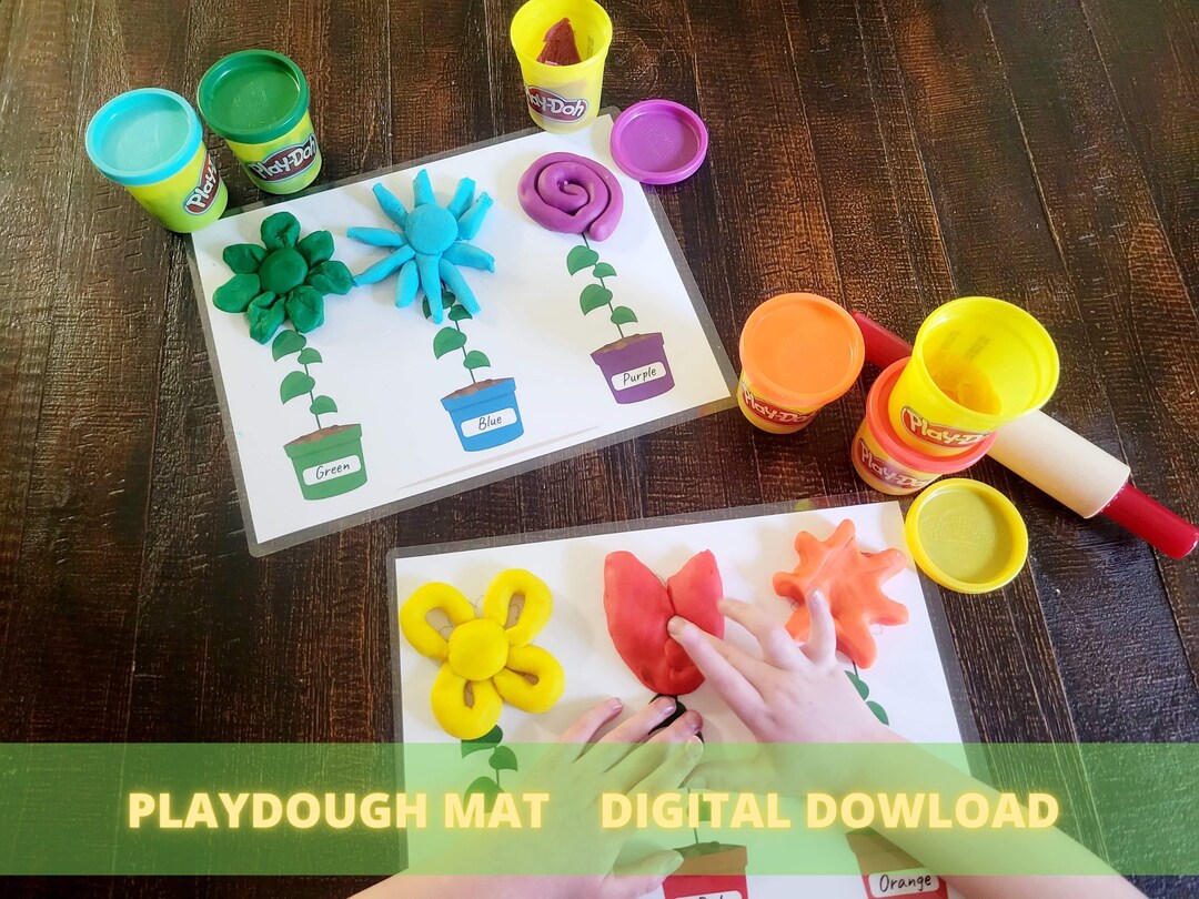 Color Matching Play Dough Mats Printable Preschool Activities Fine ...