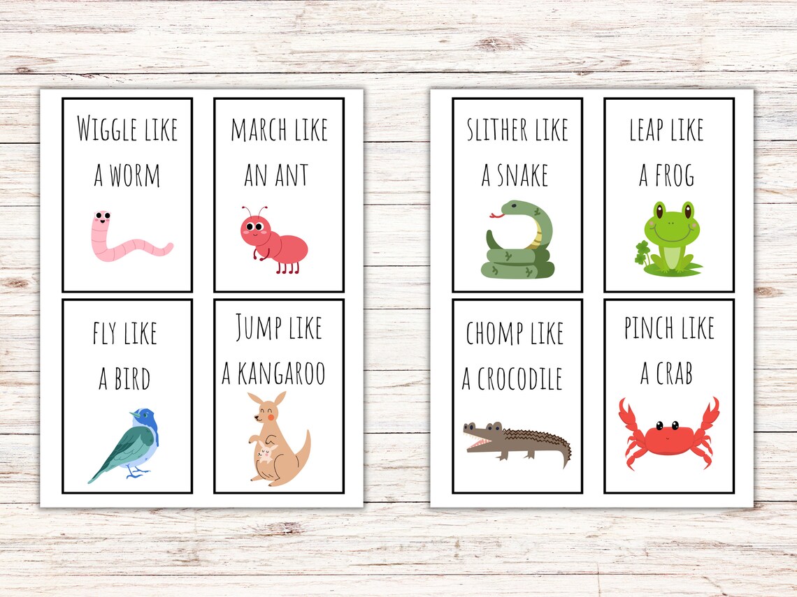 Movement Cards, Movement Activity, Movement Cubes, Action Cards ...