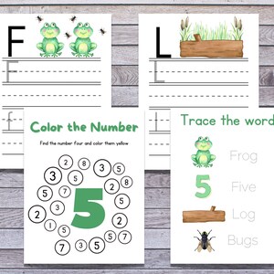 Frog Themed Preschool Bundle, Printable Activity, Preschool Printable ...