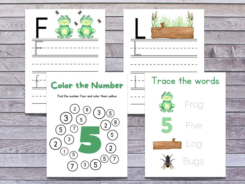 Frog Themed Preschool Bundle, Printable Activity, Preschool Printable ...