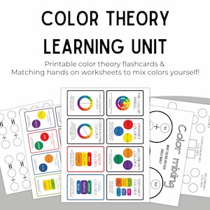 Color Theory Learning Unit: Printable Worksheets & Flashcards (digital ...