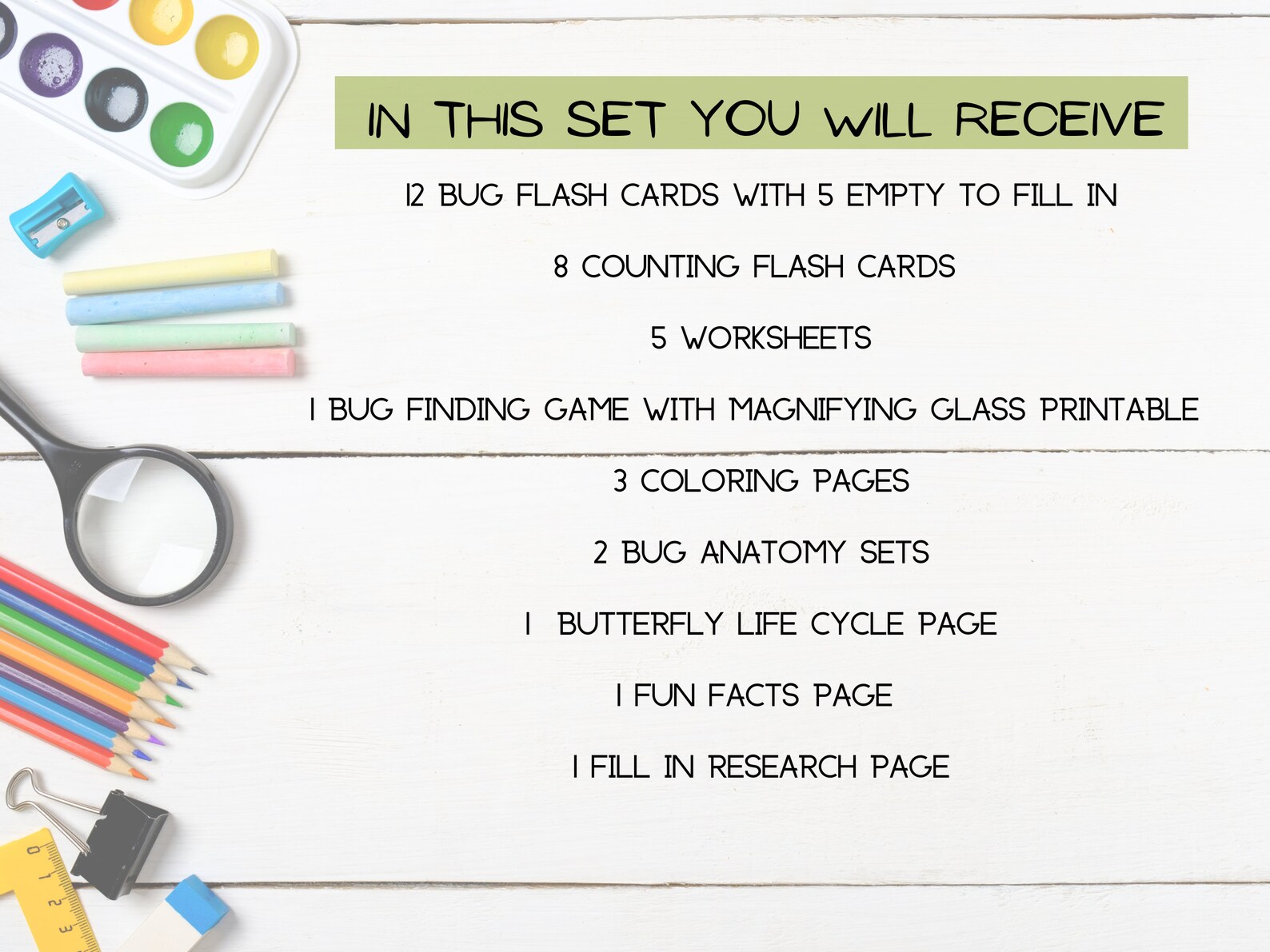 Insect Learning Bundle, Prek/kindergarten Bug Worksheets, Printable ...