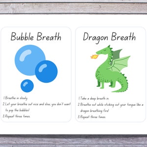 Mindfulness Breathing Exercises Activities for Kids, Breathing Cards ...