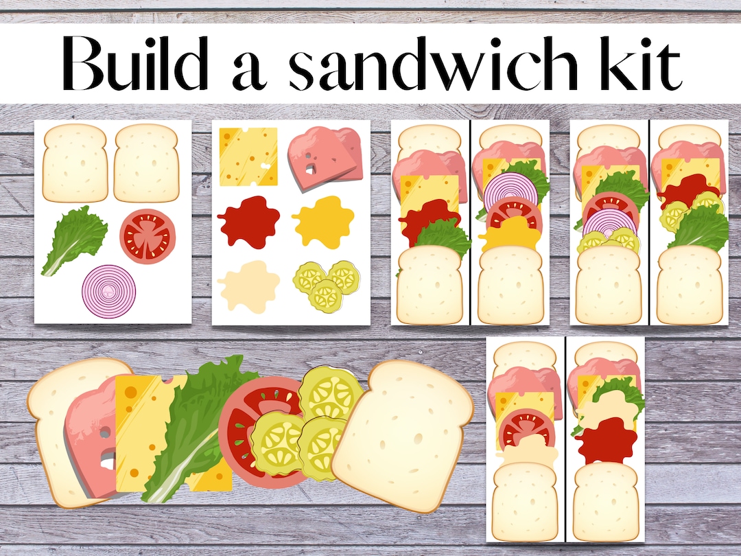 Printable Busy Bag Sandwich Matching Activity| Preschool Printable ...