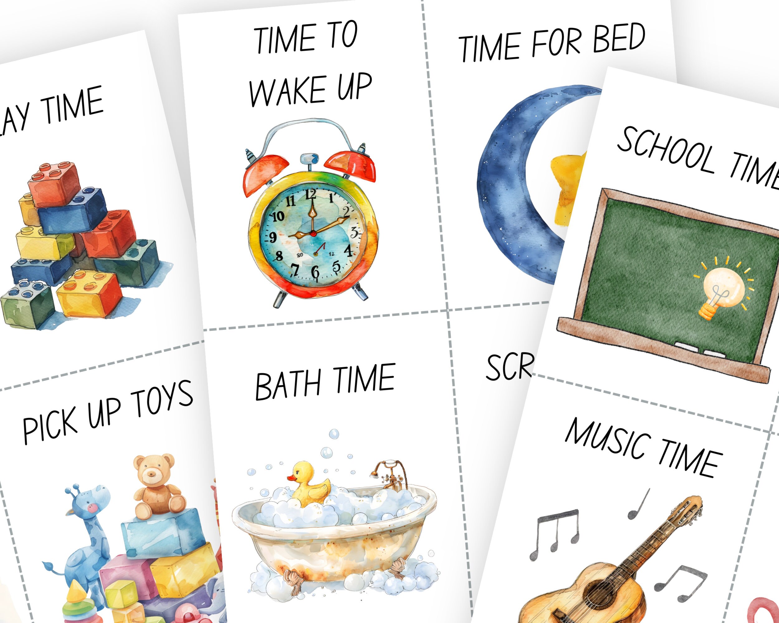 Printable Daily Rhythm Bundle: Chore & Routine Cards (digital Download ...