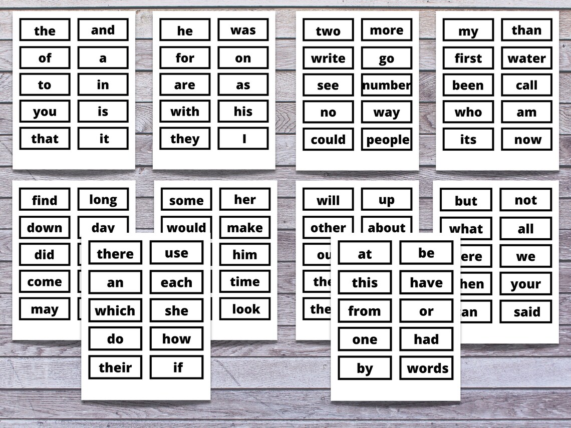 Sight Word Practice Printable Spelling Game Kindergarten - Etsy