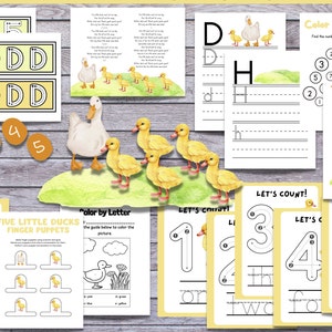 Duck Themed Preschool Learning Bundle, Printable Activity, Preschool ...