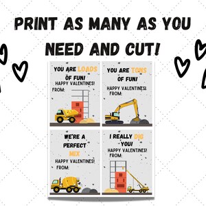 Construction Valentines Day Card| Digital Valentines for Kids Classroom ...