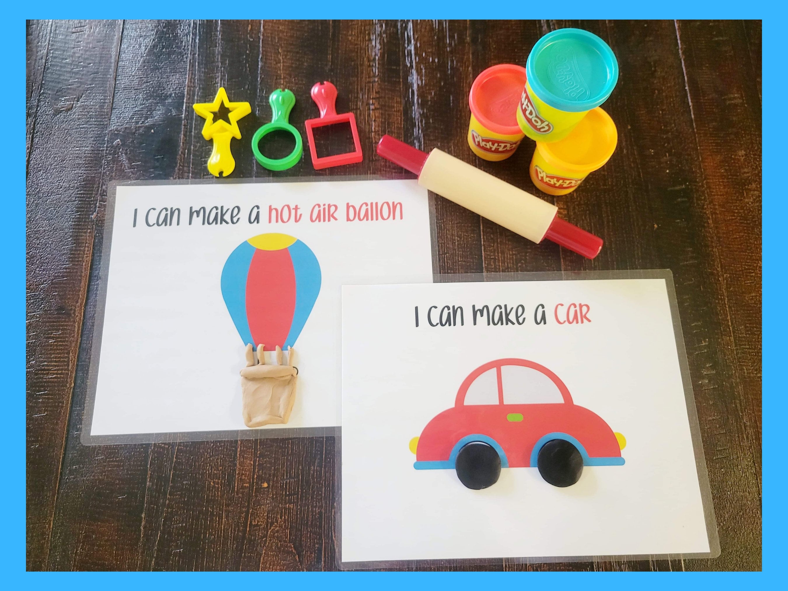 Transportation Learning Play Dough Mats Printable Preschool - Etsy