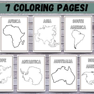 Continents Flashcards, Continents of the World, Preschool Printable ...