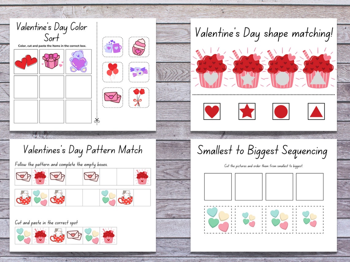 Valentine's Day Bundle, Preschool Printable, Valentine's Day Pintables ...