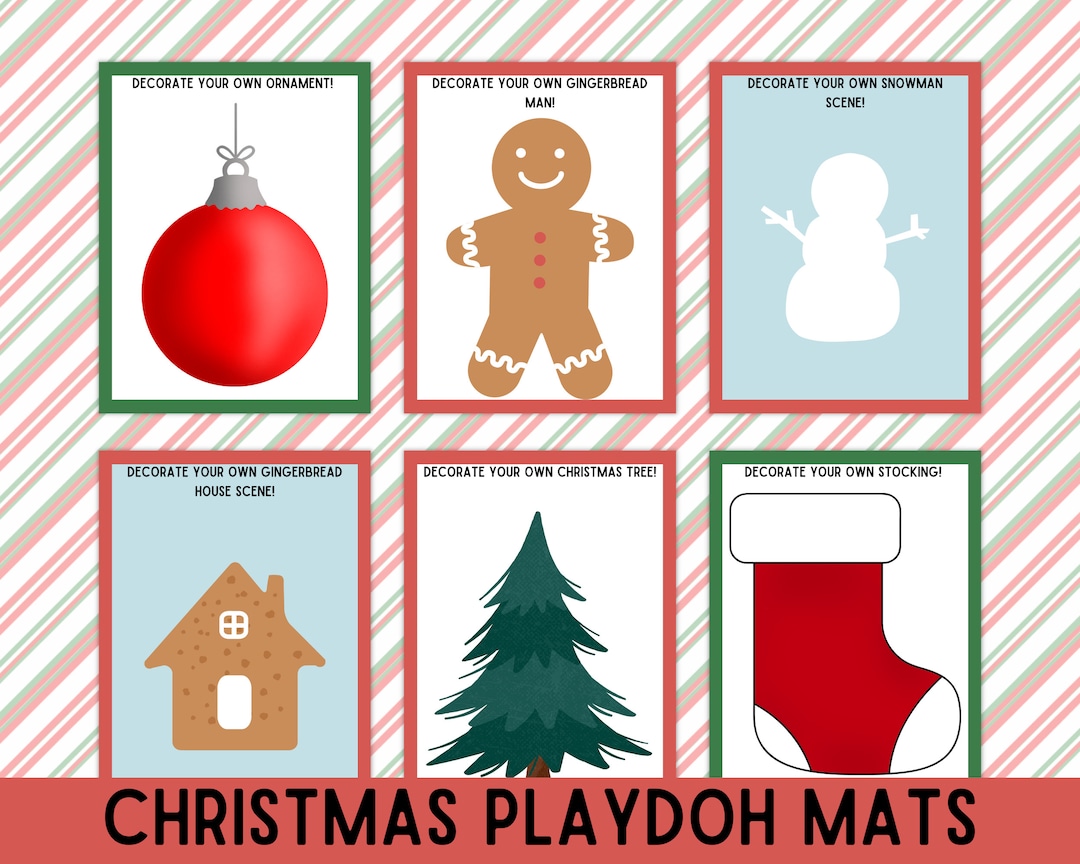 Christmas Play Dough Mats: Printable Holiday Activities (digital ...