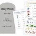 Preschool Morning Menu Bundle, Pre K Printable Worksheets, Kindergarten ...