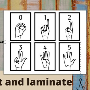 American Sign Language Alphabet-sign Language Flash Cards-print and Cut ...