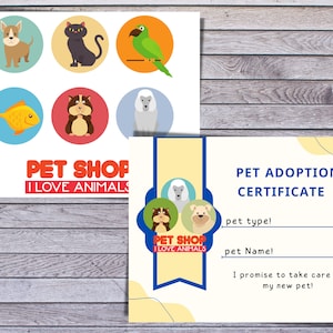 Pet Shop Pretend Play Printable: Classroom & Home (digital Download) - Etsy